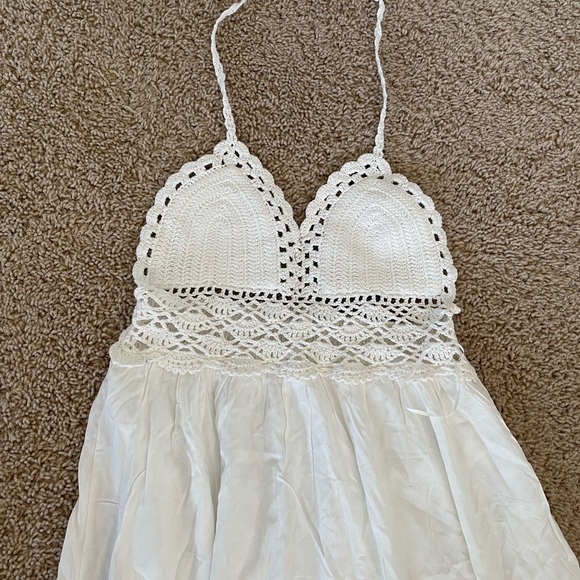Dresses | Lilbetter Womens Beach Crochet Backless Bohemian Halter Maxi ...